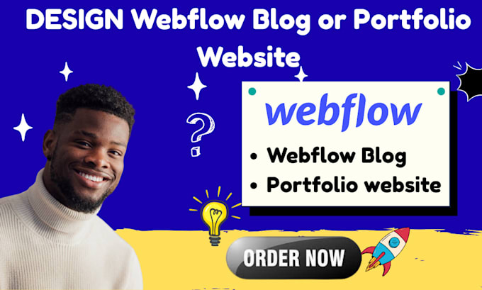 Build a webflow cms blog, portfolio site with easy client editing, webflow seo by Simart_web ...