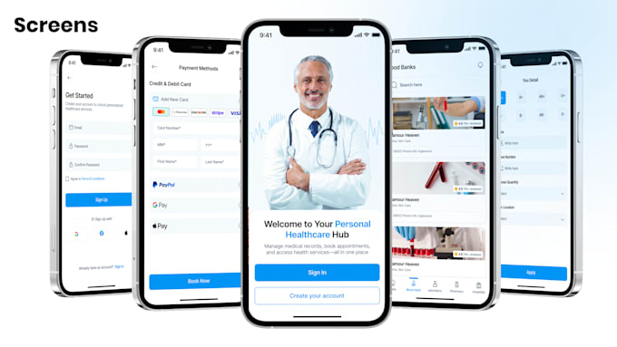 Create Mobile App Ui Ux Design In Figma App Ui Screens And Figma Prototype By Uxnoraiz Fiverr