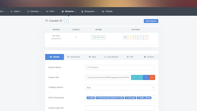 Create iptv admin server xtream ui, xui one, m3u list to become an iptv boss by Jaoadem | Fiverr