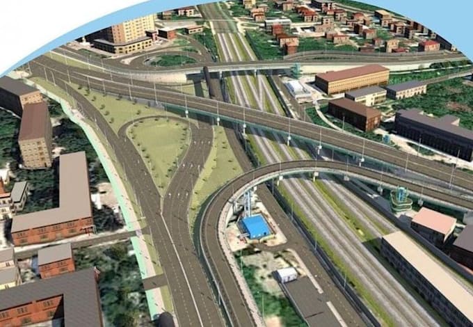 conception d'autoroutes, alignements routiers, chemins de fer ...