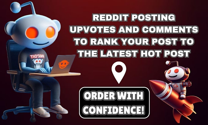Increase organic reddit post upvote for business website ai app or ...