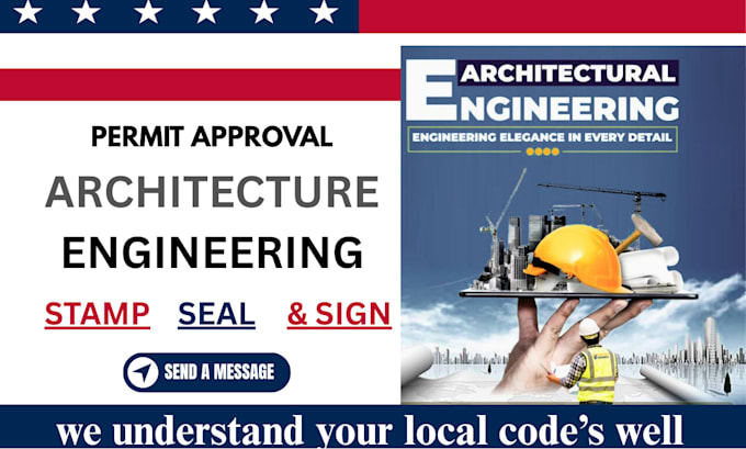 Draw stamp architectural structural mep engineering plans for usa city ...
