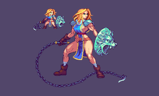 Create 8 bit 16 bit 32 bit pixel art sprite sheet pixel animations 2d minecrafts by Shile_fur ...