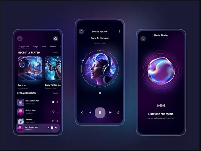 Create ai music app, music production app, music streaming app, ai ...