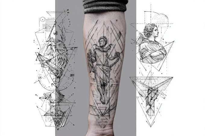 Create geometric, fine line or micro realism tattoo design by ...