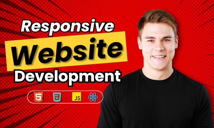 Develop a responsive website using react, html, css, and javascript by Santhosmohanadh | Fiverr