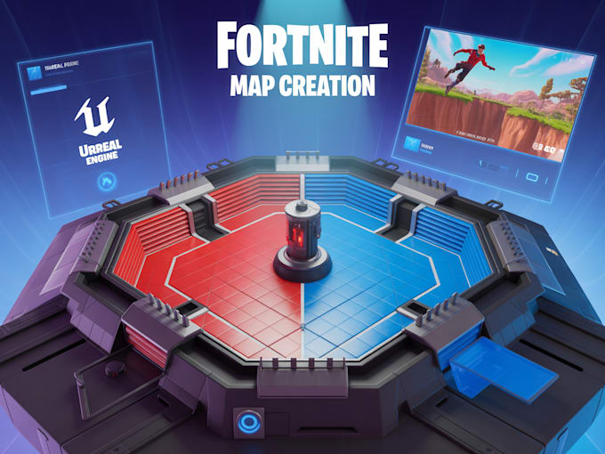 Build fortnite map, red vs blue, trailer, uefn fighting map, unreal engine by Colemman_grace ...