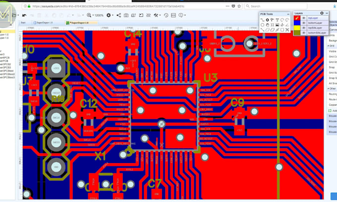 Create pcb layout, pcb boards, pcb designs in kicad, easyeda and altium software by Crown ...