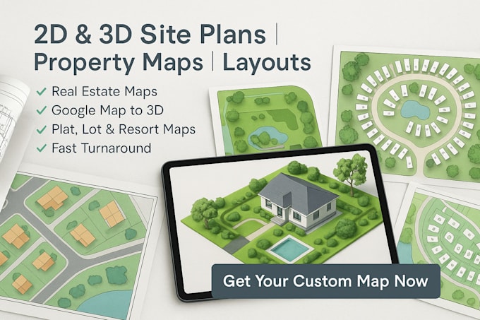 Design detailed 2d and 3d site plans, property maps, or layouts by ...