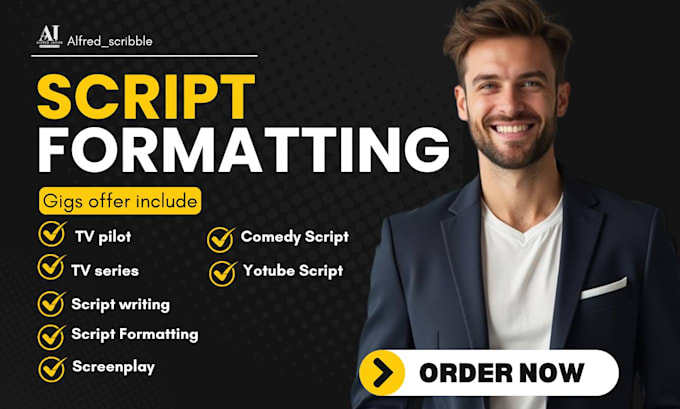 Do screenplay proofreading screenwriting formatting movie script editing by Alfred_scribble | Fiverr