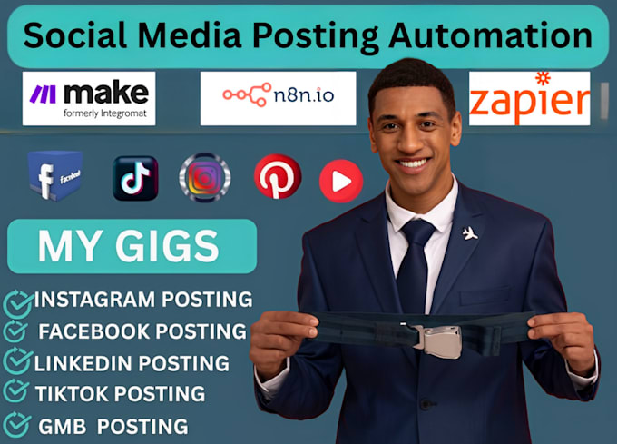 Make com social media automation on linkdln facebook instagram creatomate heygen by Sophia ...