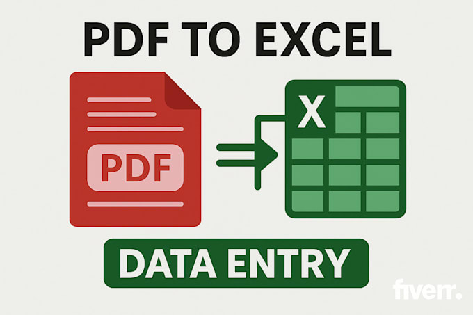 Convert pdf to excel by Pixelworks137 | Fiverr