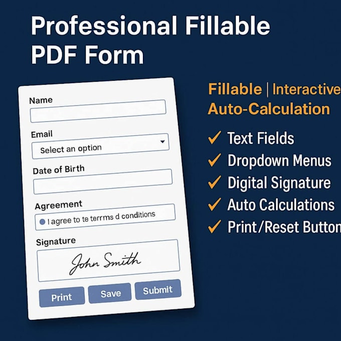Create adobe acrobat fillable pdf forms by Abuhashim909 | Fiverr