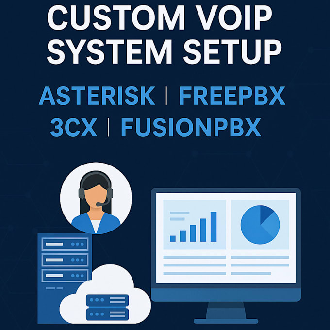 Setup and configure asterisk, freepbx, 3cx, or fusionpbx voip system by ...