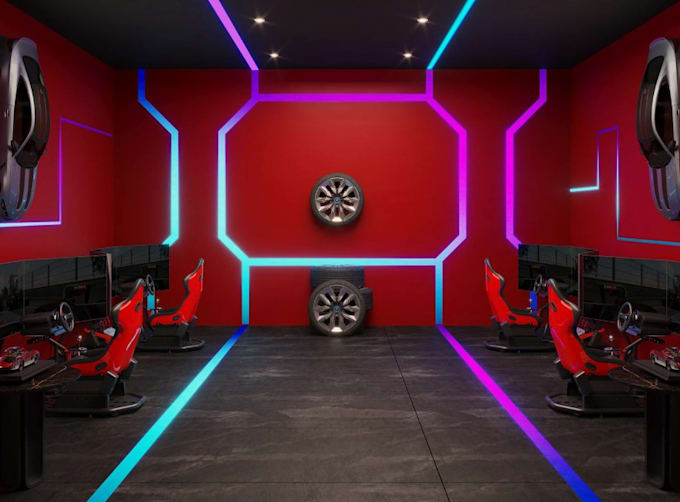 Remodel gaming lounge,esports center design, gaming room setup,sim ...