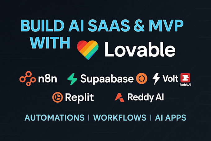 Crear aplicaciones web de ia adorables, mvp de saas mediante n8n, cursor, replit, reddy ai ...
