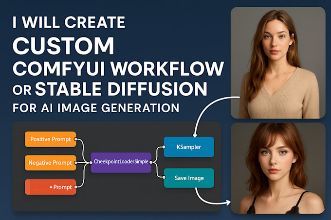 Create comfyui workflows or stable diffusion setups for ai image generation by Bamfans_model ...