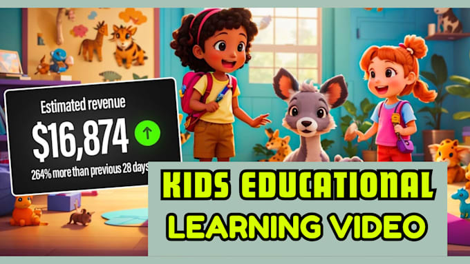 Produce 3d learning kids educational video for young learner on youtube ...