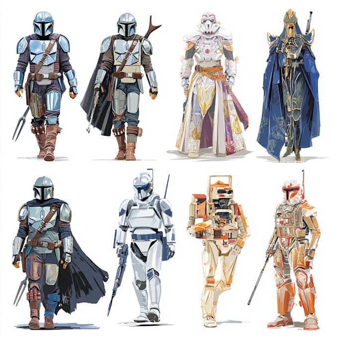 Draw sci fi, star wars, mecha, sprite dnd art by Fleetsacle | Fiverr