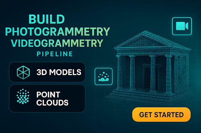 Build photogrammetry, videogrammetry pipeline for 3d models, point clouds by Bubatech | Fiverr
