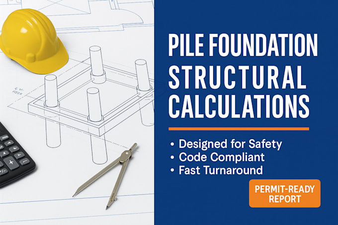 Provide structural calculations and pile foundation design for permit ...
