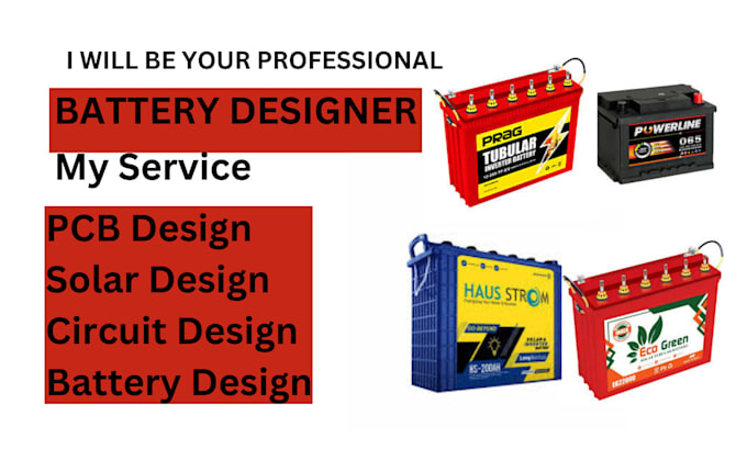 Do battery design, circuit design, solar panel by Emily_bri335 | Fiverr