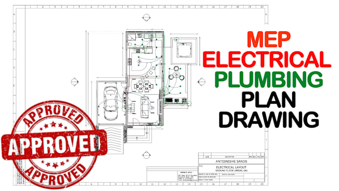 Design mep drawings, electrical plan, plumbing, hvac for city permit by ...