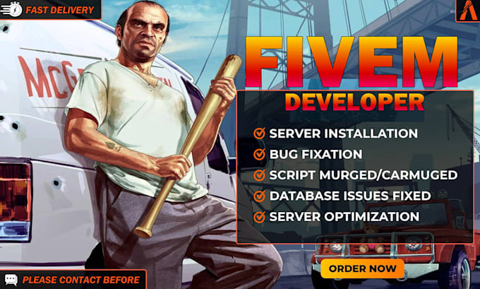 Sea su desarrollador fivem y arregle el servidor esx o qbcore