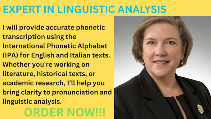 Do phonetic transcription, english ipa, literature, italian ipa ...