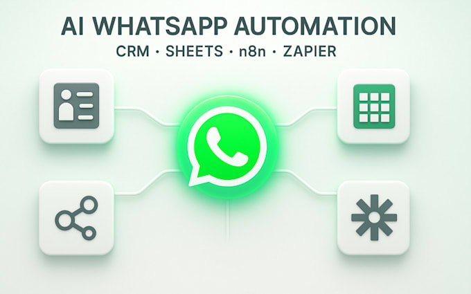 Build ai whatsapp chatbot flow with crm automation google sheets n8n zapier by Olowo_bl | Fiverr
