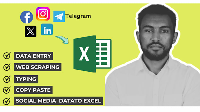 Convert pdf, png, web, telegram and facebook text to excel, fast and accurately by Yitbarek ...