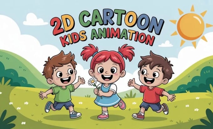 Create custom 2d cartoon animation for kids 2d character animation by ...