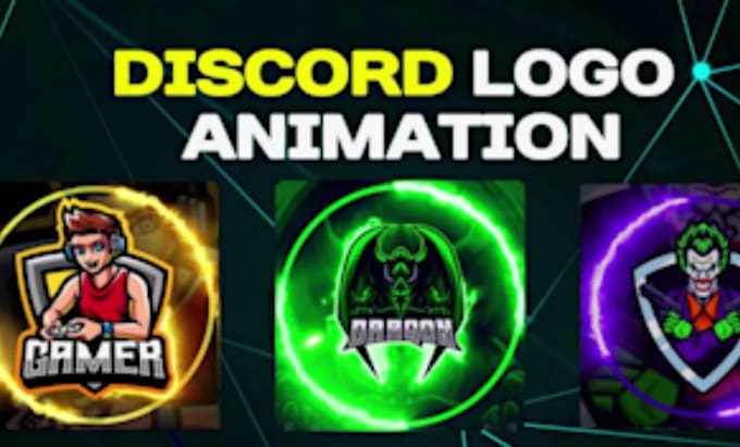 Design animated discord banner header server logo icon and discord ...