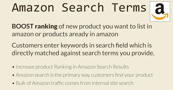 Find amazon search terms for your product by Lumosmaxima | Fiverr