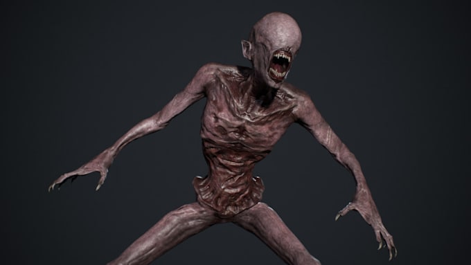Create monster character, realistic creature, rigging,ue5,vampire model ...