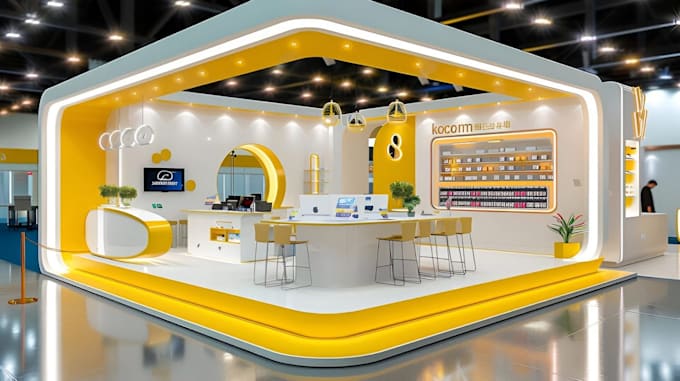 Design a professional exhibition stand or trade show booth by ...