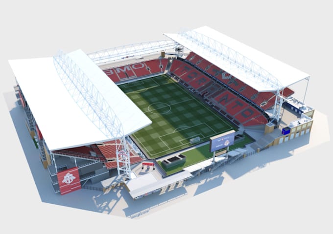 Recreate football stadium, soccer field, padel court, sport facility ...