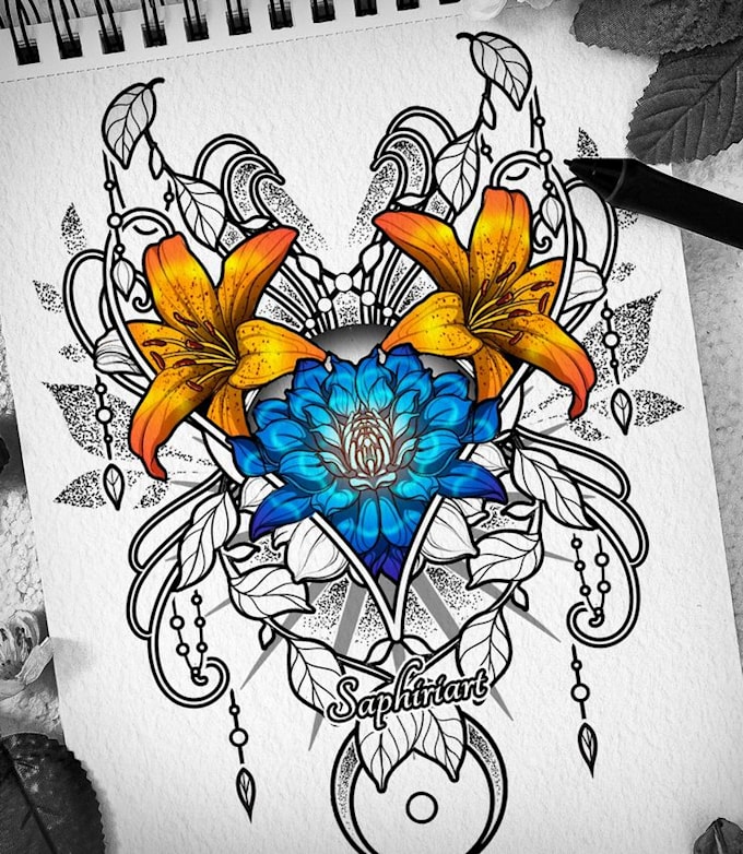 Design custom linework and color tattoos tailored to your style by ...
