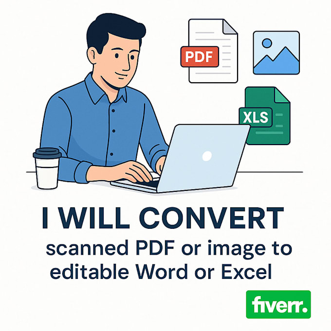 Convert scanned pdf or image to editable word or excel by Taufiqueshekh | Fiverr