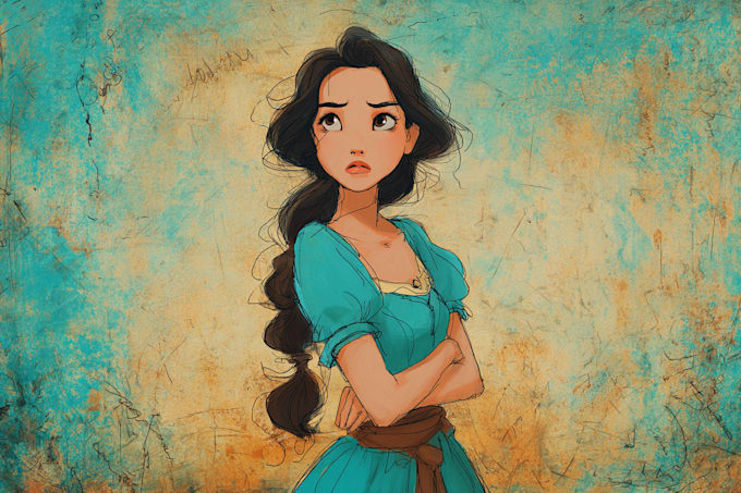 Draw a portrait in semi realism disney cartoon style by Cezanombard ...