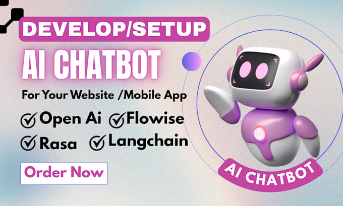 Do custom ai chatbot development for website start ups and enterprises ...