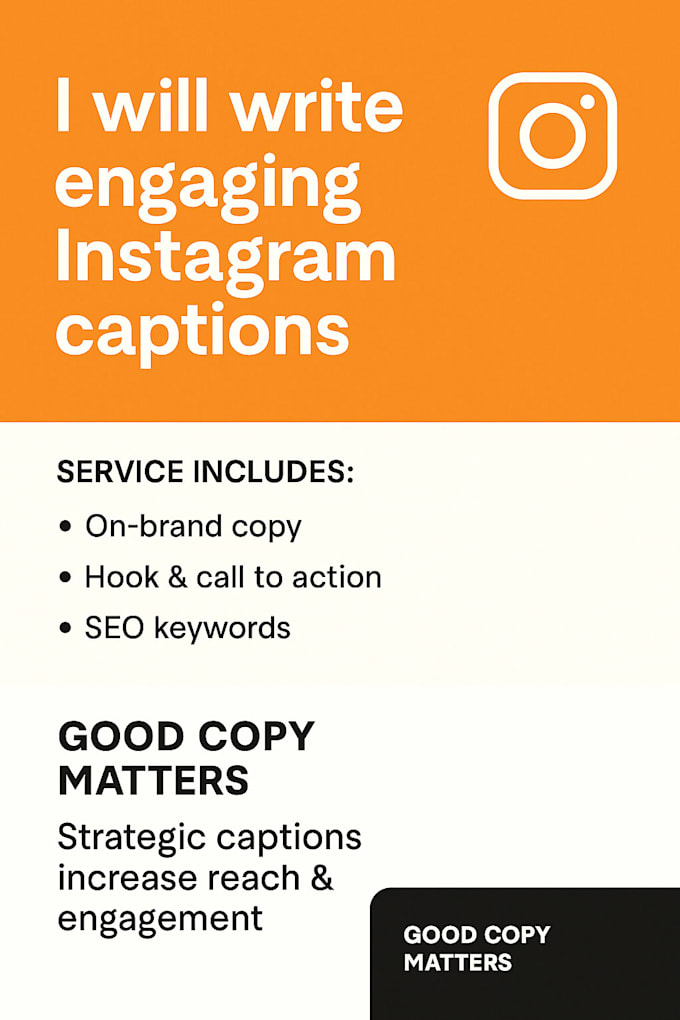 Create scroll stopping captions and bios by Icopylab | Fiverr