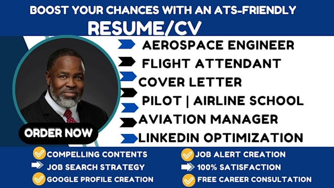 Write aerospace engineer resume, flight attendant, pilot, aviation manager cv by Crazy_resume ...