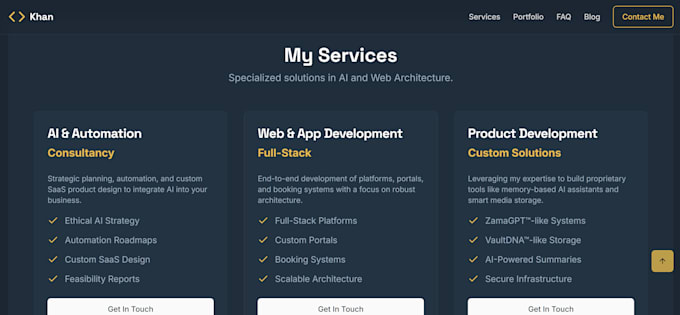Build a custom ai powered business website as a full stack web developer by Devkhan_ai | Fiverr