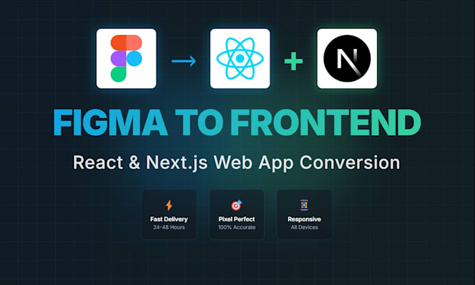Convert figma to a responsive react or nextjs web app with tailwind css by Natasham2003 | Fiverr