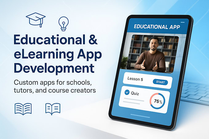 Develop educational app, elearning app, learning app, online course app ...