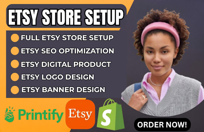 Setup etsy shop, design attractive etsy shop banner, etsy cover ...