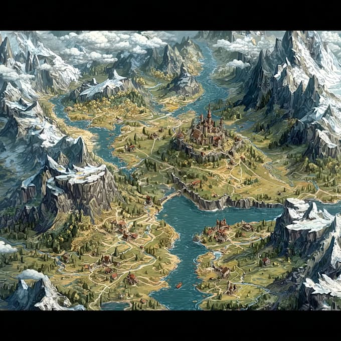 Create your fantasy maps by Fleansat3 | Fiverr