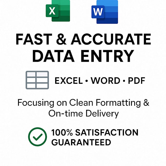 Accurate and fast data entry for your projects by Keshabj_data | Fiverr