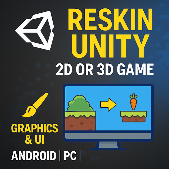 Reskin your unity 2d or 3d game with new assets by Adiliqbal102 | Fiverr